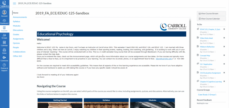 Faculty and Staff Support For Canvas - Carroll Community College